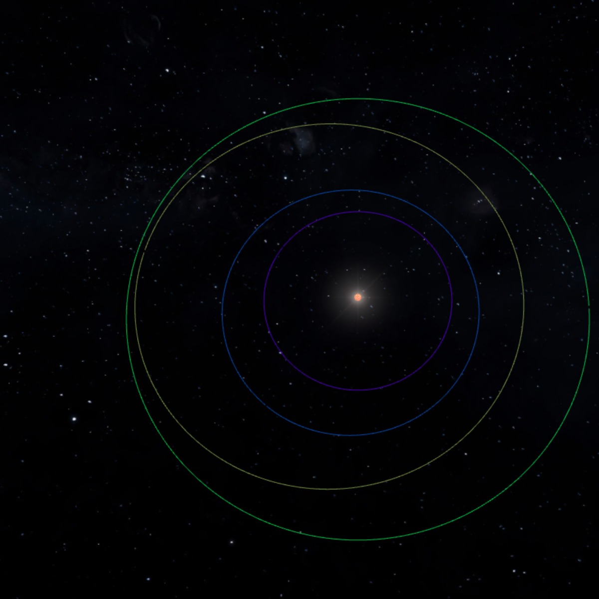Gravity Simulator | Kepler-37 - System With 4 Exoplanets